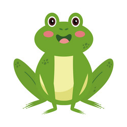 Frog standing cartoon Royalty Free Vector Image