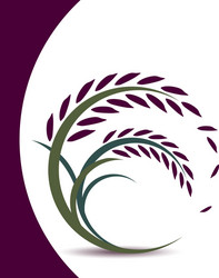 Rice design on white background Royalty Free Vector Image