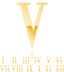 Vector Roman Numeral 5
