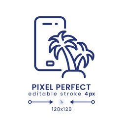 Navigation app linear desktop icon Royalty Free Vector Image