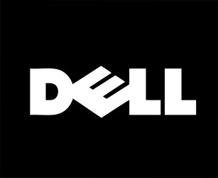 Dell logo brand computer symbol name black design Vector Image