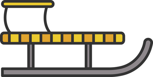 Sledge for children cartoon Royalty Free Vector Image