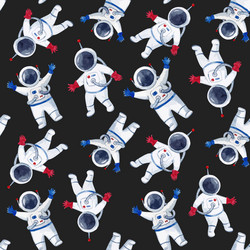 Watercolor astronaut pattern Royalty Free Vector Image