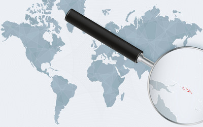 Detailed world map with pinned enlarged map Vector Image