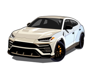 Sports car shape Royalty Free Vector Image - VectorStock