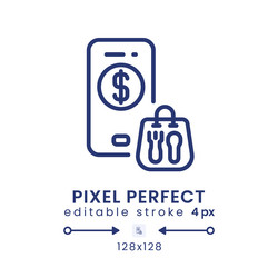 Navigation app linear desktop icon Royalty Free Vector Image