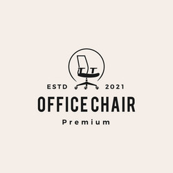 Office chair logo icon Royalty Free Vector Image