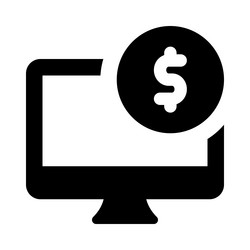Payment software installed in desktop Royalty Free Vector