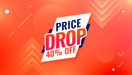 Price drop sale banner for online store marketing Vector Image