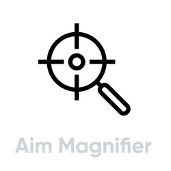 Off target icon editable line Royalty Free Vector Image