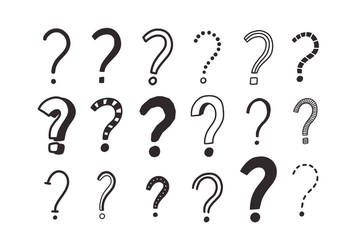 Hand drawn doodle question marks Royalty Free Vector Image
