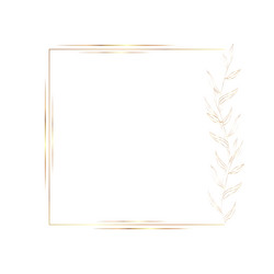 Gold leaves frame background Royalty Free Vector Image