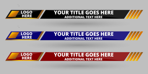 Professional broadcast lower third design template
