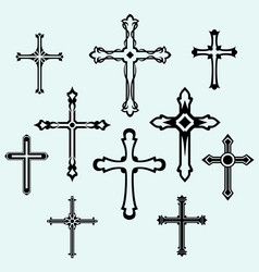 Cross set Royalty Free Vector Image - VectorStock