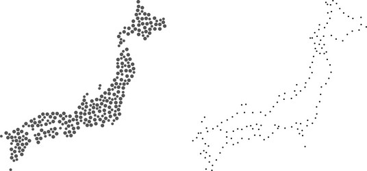 Japan Pixel Map Vector Images (over 140)
