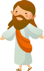 Jesus christ praising the lord cartoon clip art Vector Image