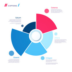 Pie chart concept with 8 parts template Royalty Free Vector