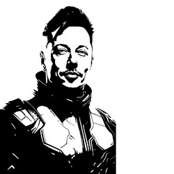 Elon musk silhouette Royalty Free Vector Image