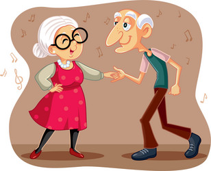 Senior couple in love cartoon Royalty Free Vector Image