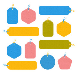 Sticky labels set for baby name cute cartoon Vector Image