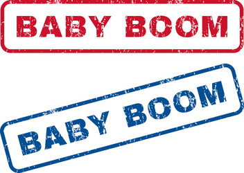 Baby boom rubber stamp Royalty Free Vector Image
