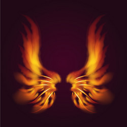 Fire wings Royalty Free Vector Image - VectorStock