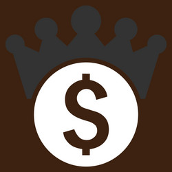 Financial power flat icon Royalty Free Vector Image