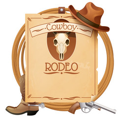 Rodeo retro poster Royalty Free Vector Image - VectorStock