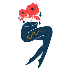 Romantic sad snake Royalty Free Vector Image - VectorStock