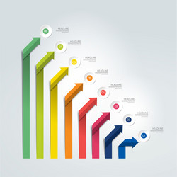 Arrow infographic chart scheme flowchart Vector Image