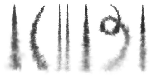 Realistic missile or bullet trail airplane Vector Image