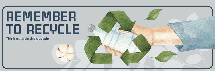 Facebook ads template with global recycling Vector Image