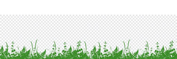 Green grass silhouette repeating background Vector Image