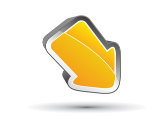 3d arrow sign Royalty Free Vector Image - VectorStock