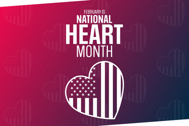 February is national heart month Royalty Free Vector Image