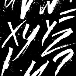 Futuristic calligraphy alphabetic background Vector Image