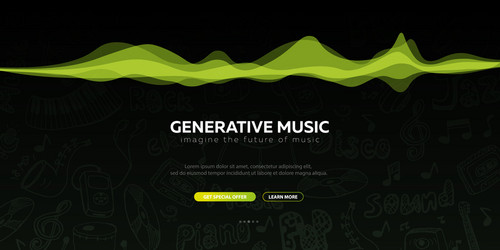 Generative music music created ai Royalty Free Vector Image