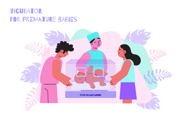 Hospital incubator box Royalty Free Vector Image