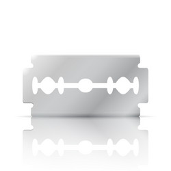 Realistic razor blade front view Royalty Free Vector Image