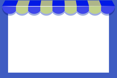 Shop sign template with orange frame Royalty Free Vector