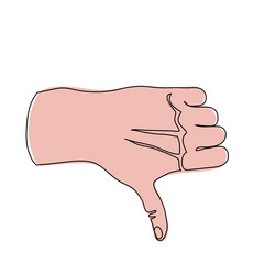 Bad thumbs down icon Royalty Free Vector Image
