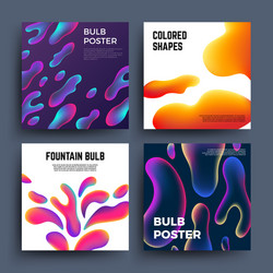 Colorful abstract shapes poster design Royalty Free Vector