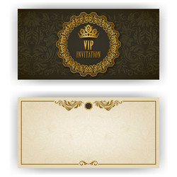 Elegant template for vip luxury invitation Vector Image