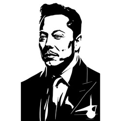 Elon musk silhouette Royalty Free Vector Image