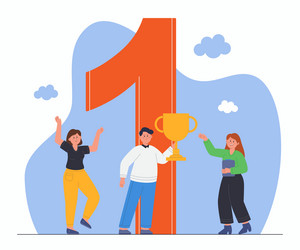 Trophy Cartoon First Place Vector Images (over 3,600)