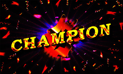 Champion editable text effect with abstract Vector Image