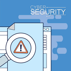 Cyber security emblem Royalty Free Vector Image