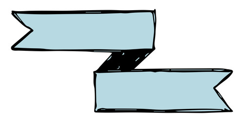 Hand drawn ribbon banner header clipart Royalty Free Vector