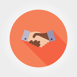 Handshake icon business contact Royalty Free Vector Image