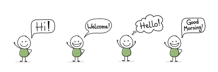 Stickman Welcome Vector Images (66)
